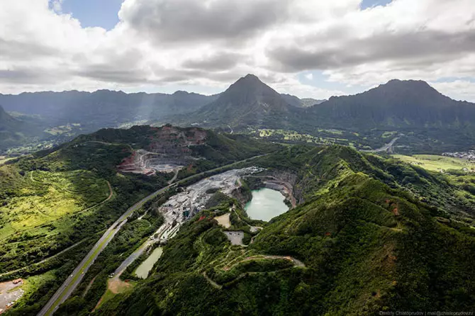 夏威夷从鸟瞰图