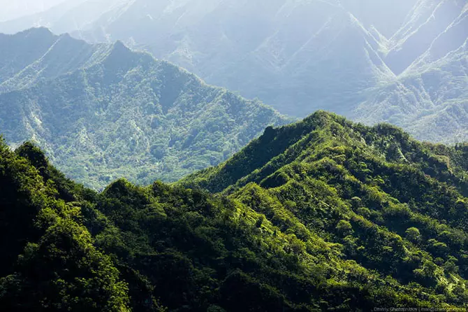 Hawaii fra en fugleperspektiv