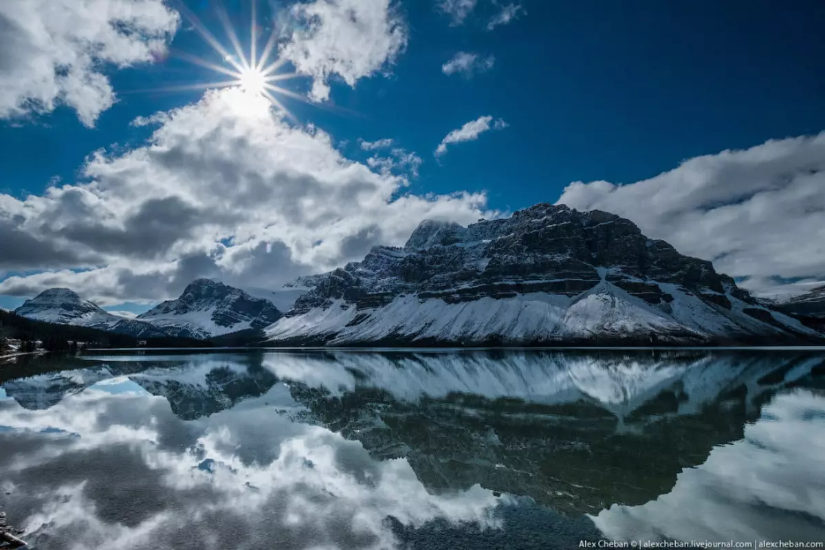 Hneev nti (hneev pas dej) - dej khov hauv banff national park