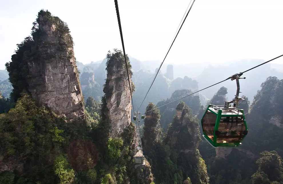 Zhangjiajie Park（中国）の索道