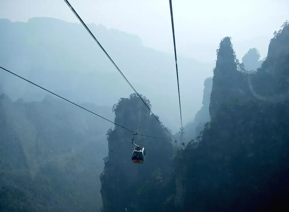 Zhangjiajie Park（中国）の索道