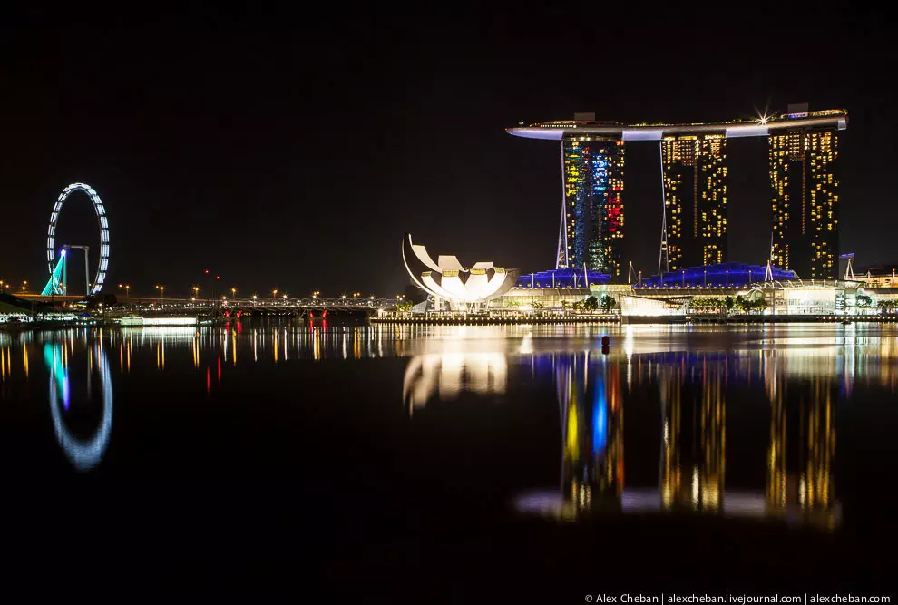 Óstán Marina Bay Gaineamh agus Singeapór Ferris Roth Flyer