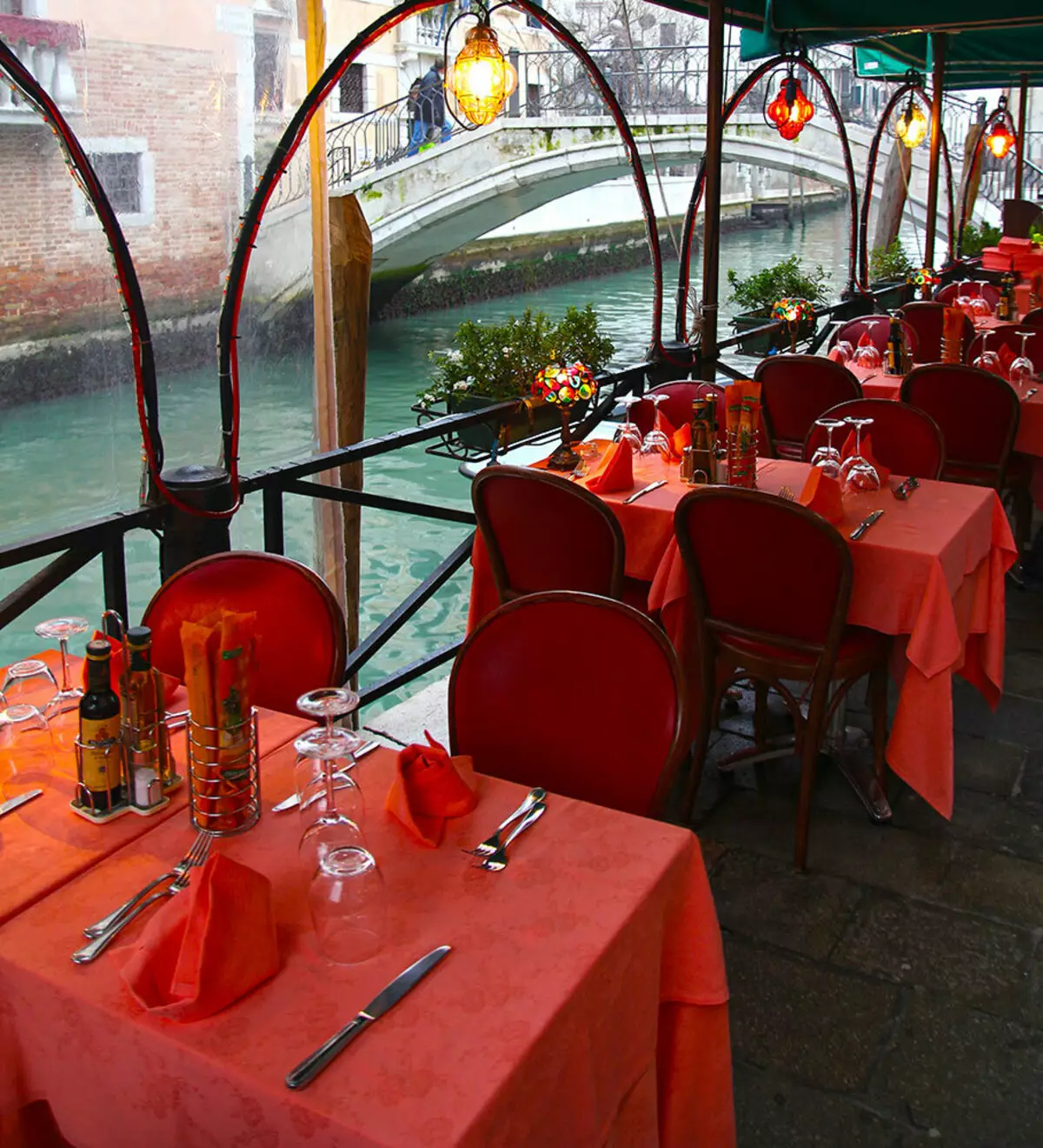 Restaurang i Venedig. Foto av författare.