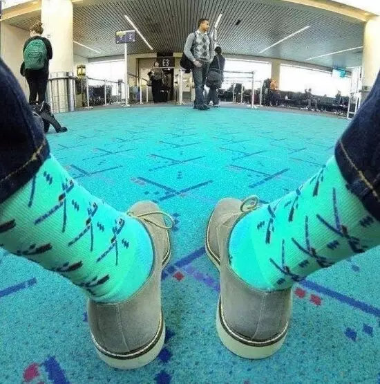 At Portland Airport Socks and other goods from coloring them carpeting