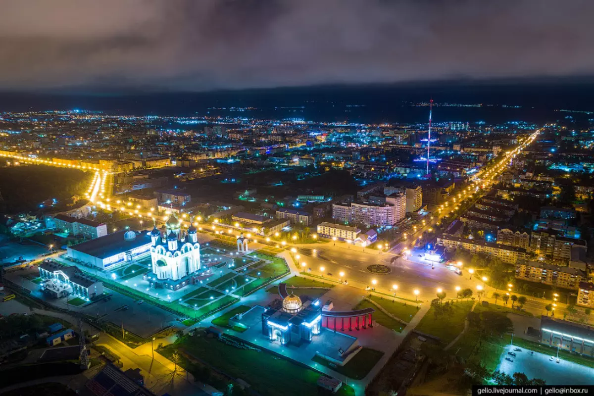 Sakhalinsk del sur desde una altura - una ciudad con un patrimonio japonés 8651_3