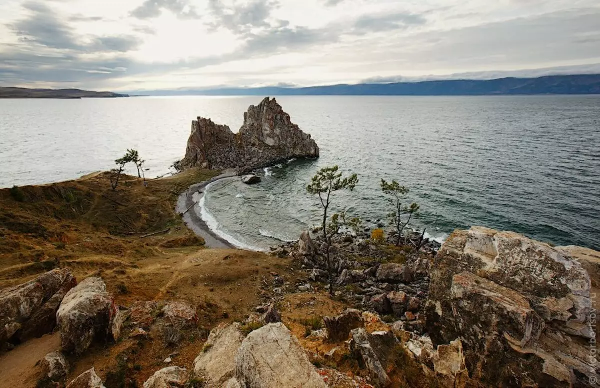 Skönhet Lake Baikal och Olkhon Islands