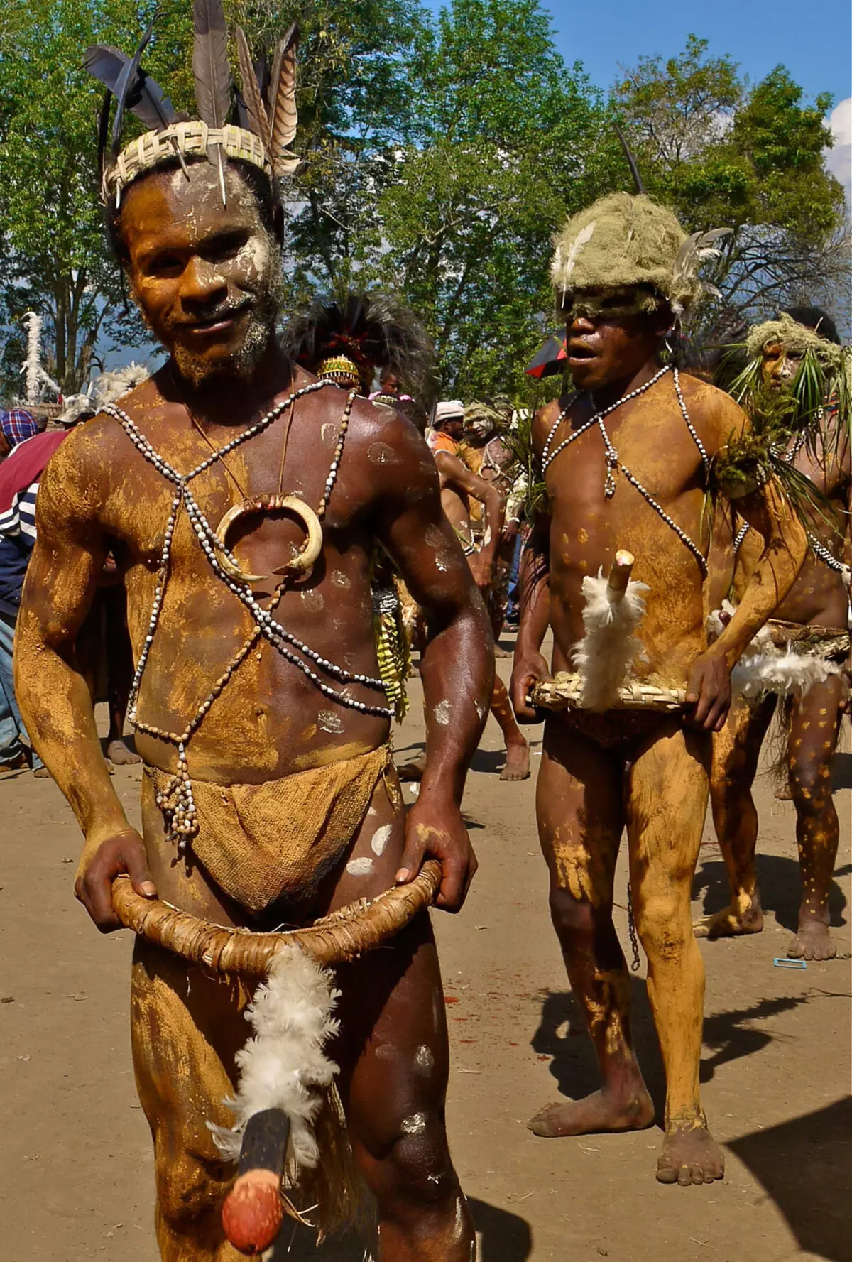 Papuans multicolores de Papouasie Nouvelle-Guinée