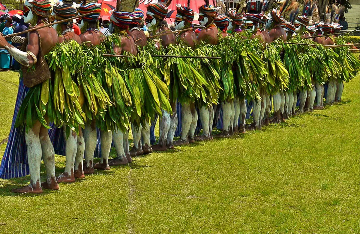 papuans متعدد الألوان من بابوا غينيا الجديدة