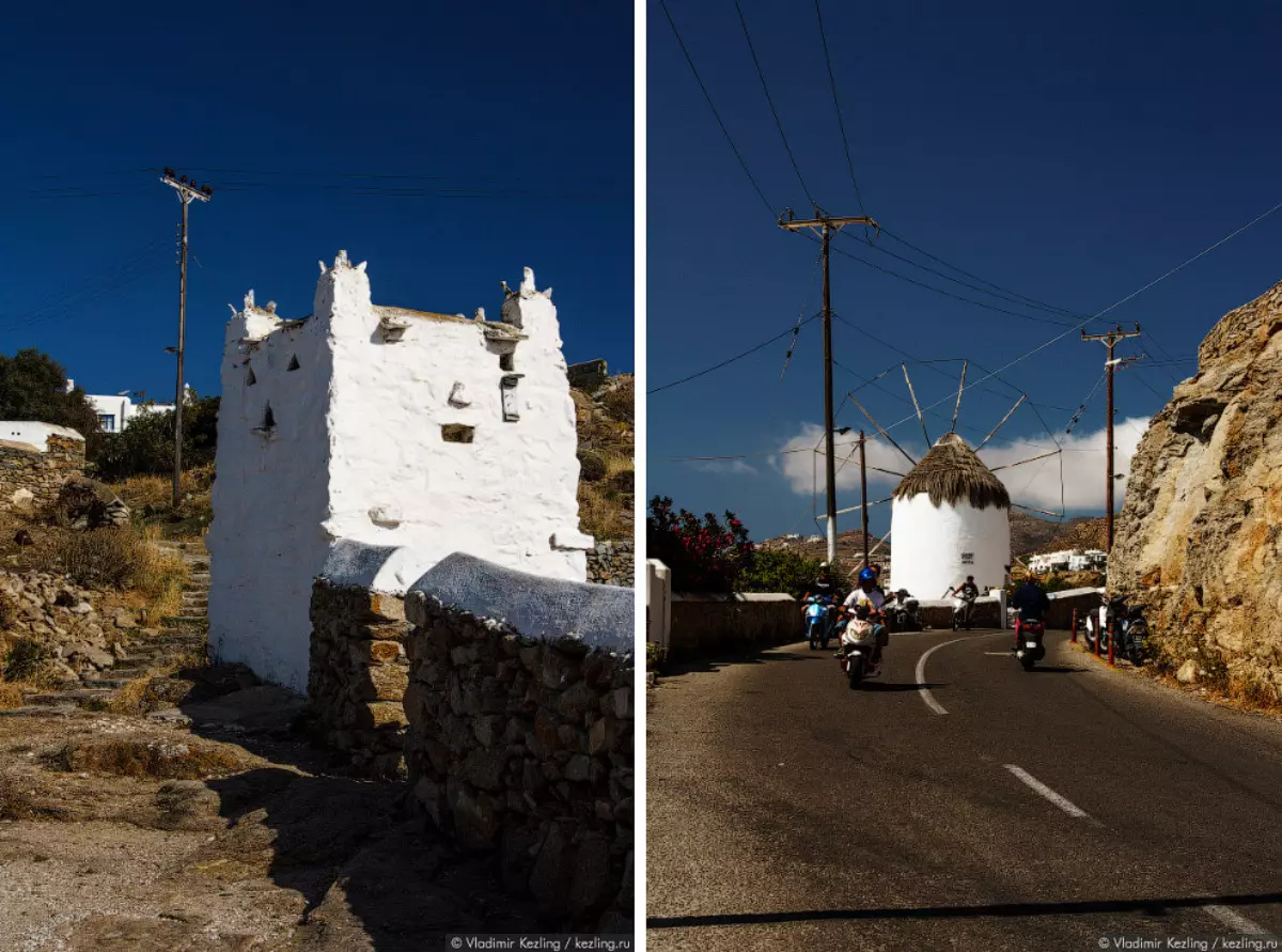 Cártaí poist geal ó Mykonos