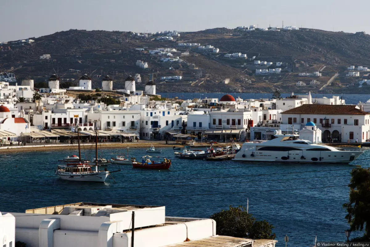 Björt póstkort frá Mykonos