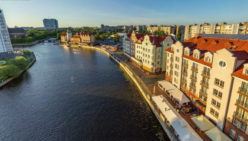 Foto panoramic nan Kaliningrad soti nan je yon zwazo a wè 10553_3