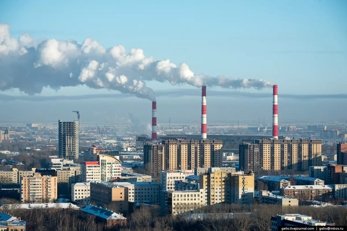 Tyumen dimëror nga lartësia