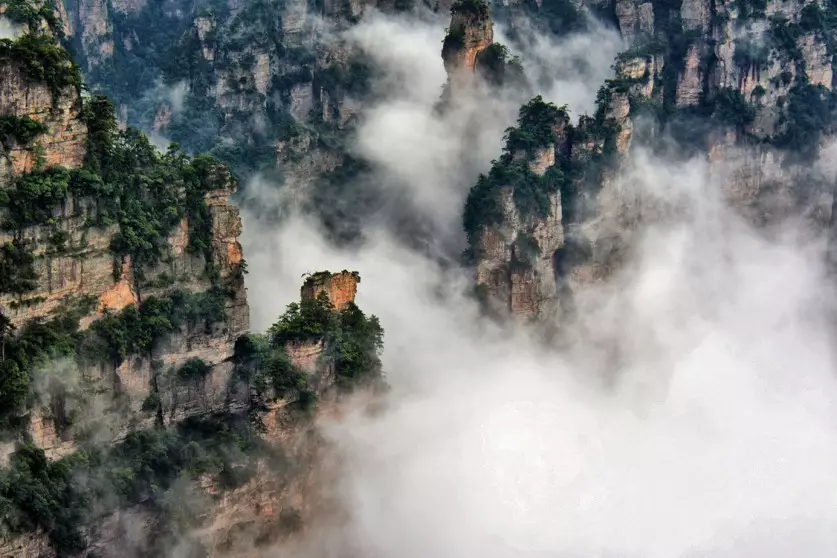 Oveught Fog Quartzite Cliffs Zhangjiazie;)) Namotiranje fotografij;) 11471_3