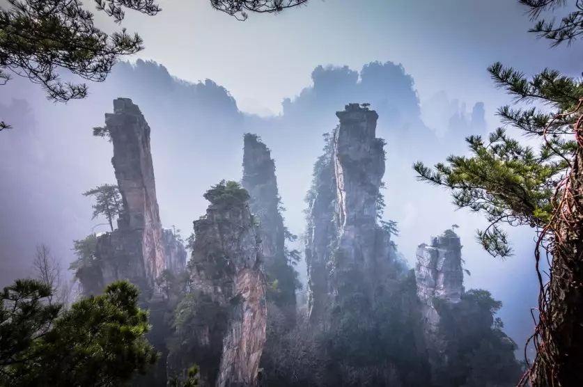 Oveught Fog Quartzite Cliffs Zhangjiazie;)) Namotiranje fotografij;) 11471_4