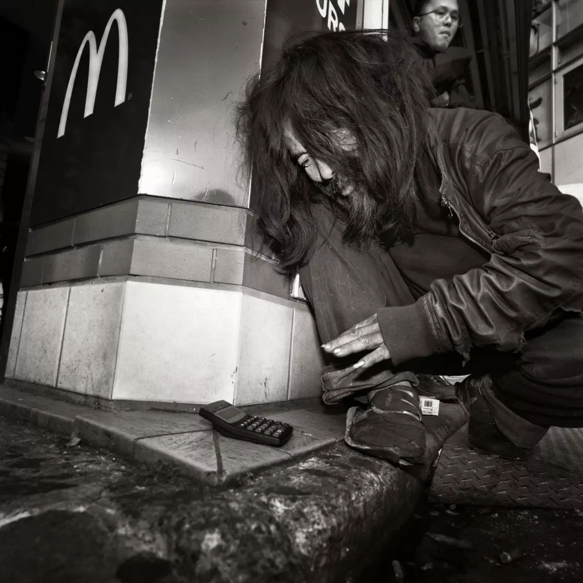 Japonès en fotografies socials d'Arimoto brillant