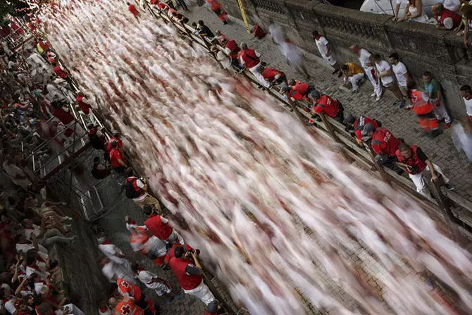 Boğaların lensinde ve San Fermin 2015'in 