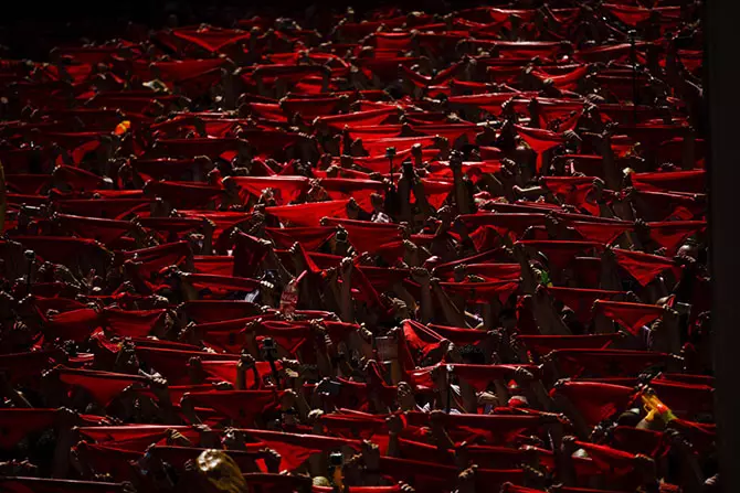 Boğaların lensinde ve San Fermin 2015'in 