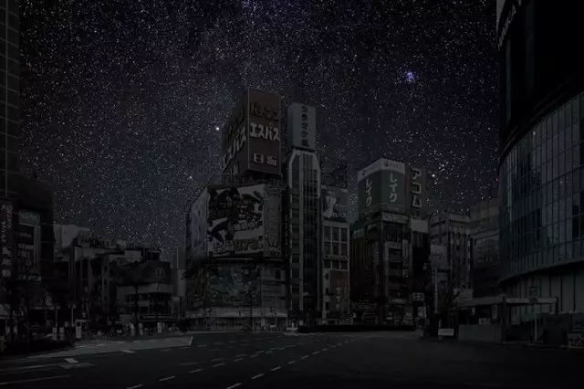 Night Sky Over Megalopolis: Proyek Foto