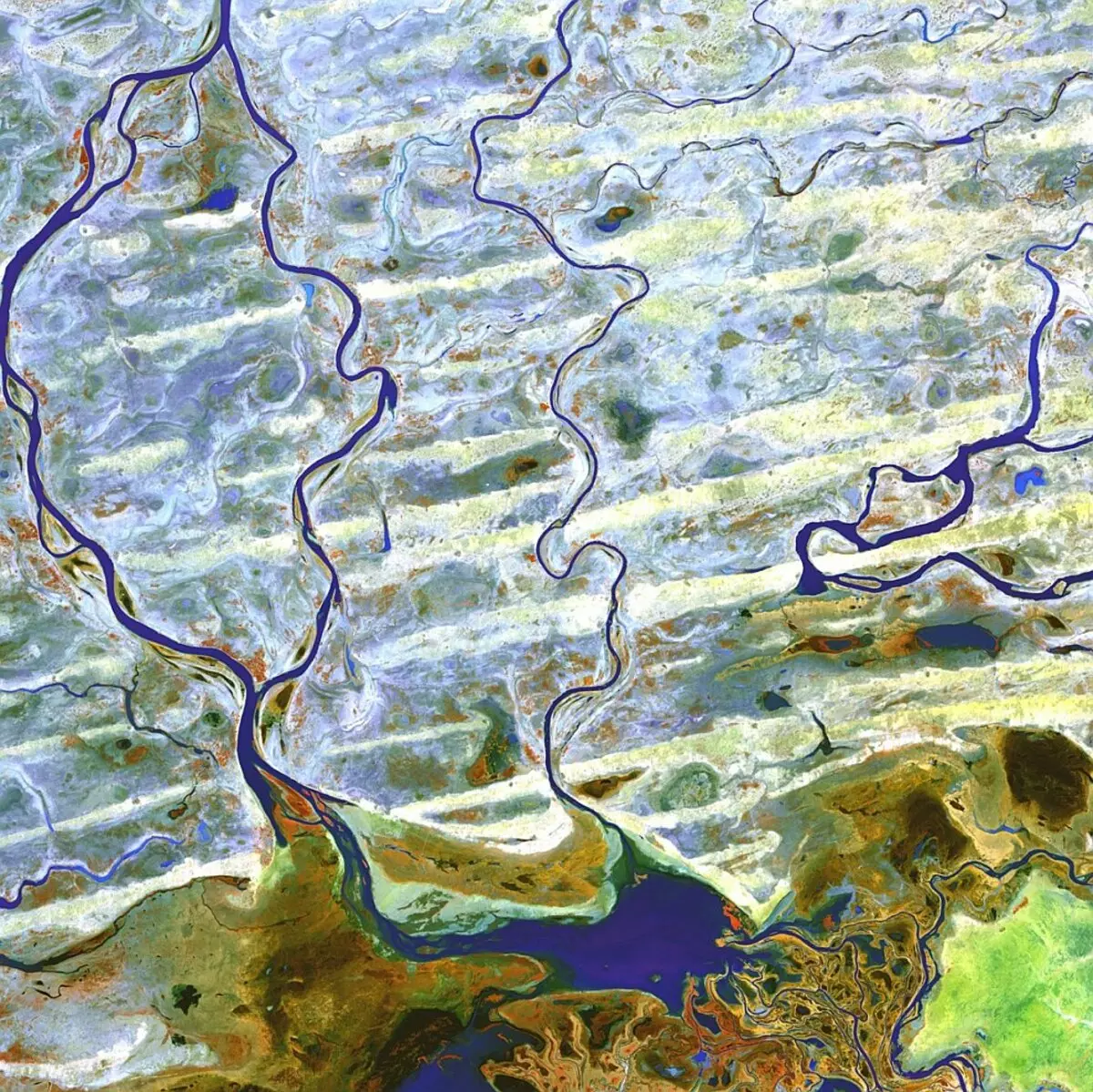 Satellite photos of the earth as art