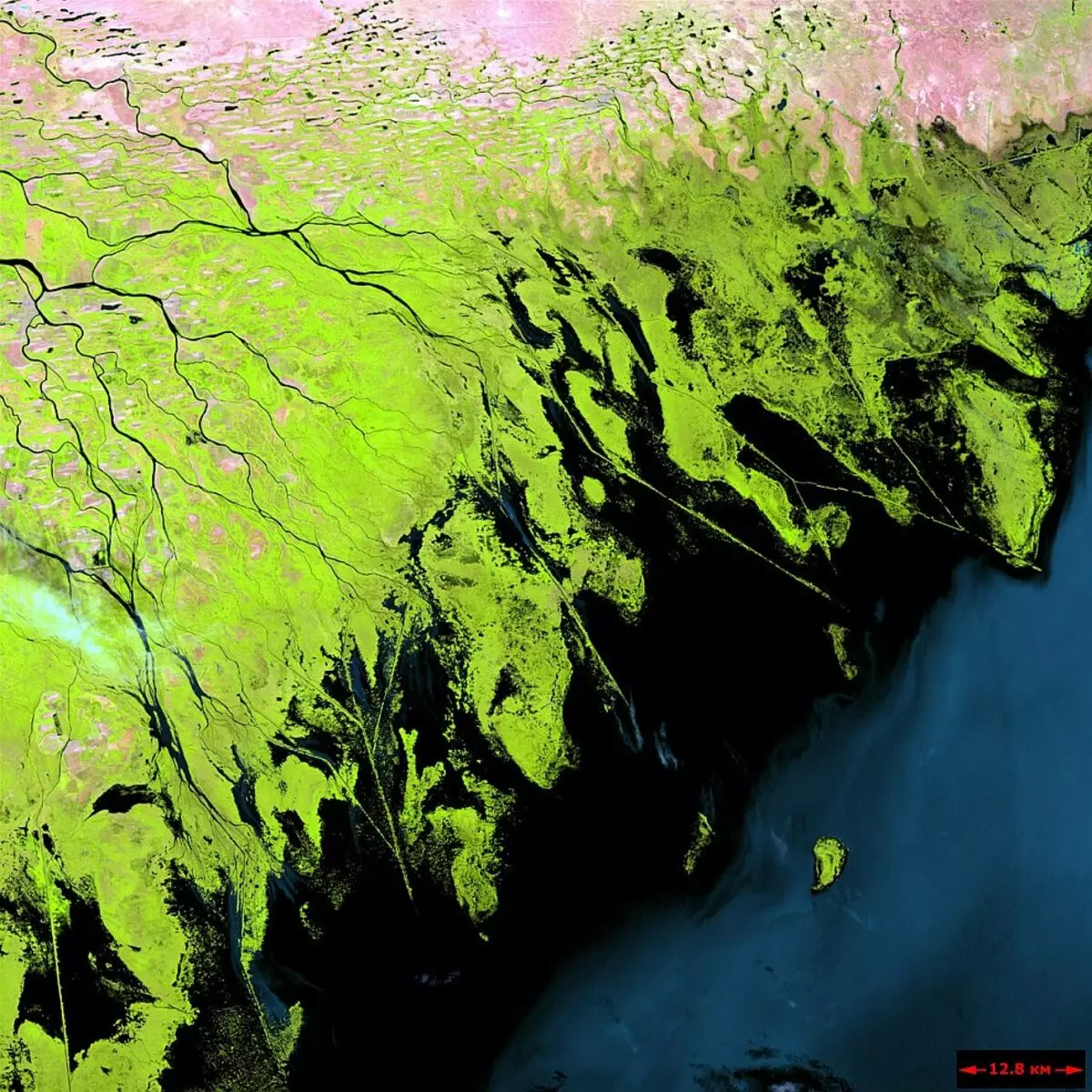 Satellietfoto's van die aarde as kuns