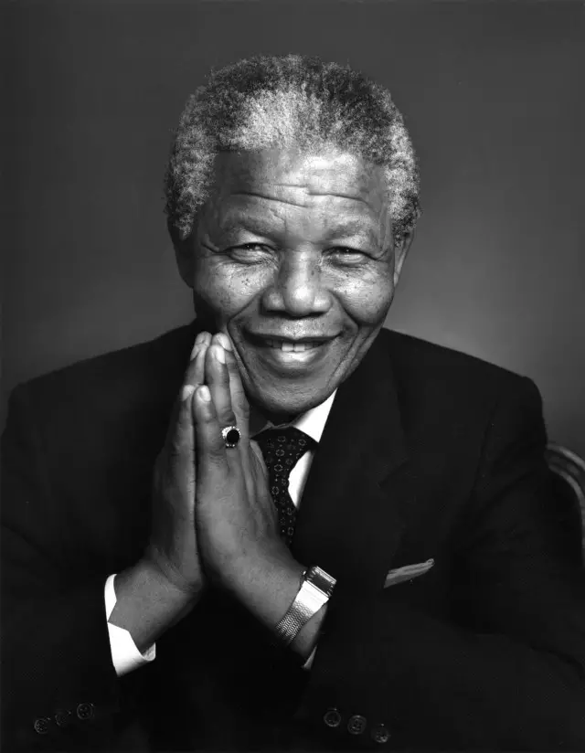 Nelson Mandela, 1990. Höfundur Yusuf Karsh