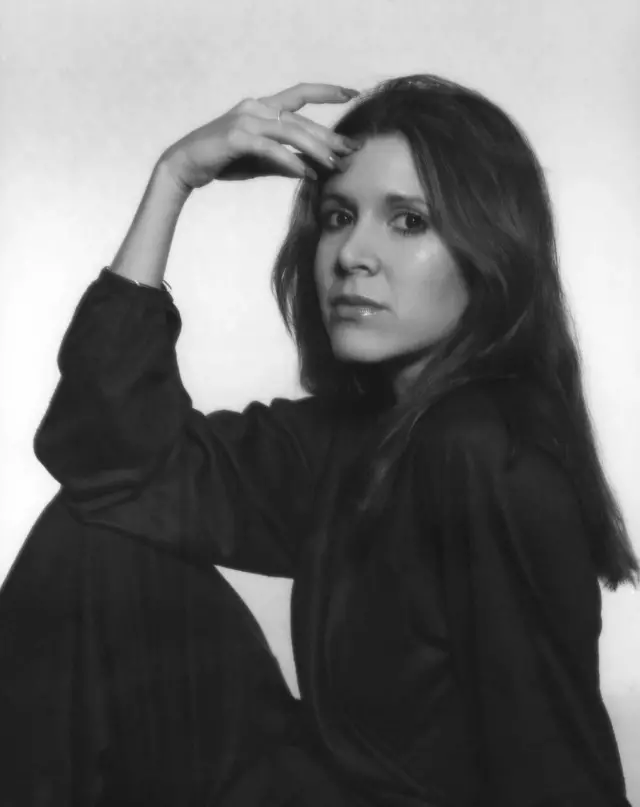 Carrie Fisher, 1979. Awdur Yusuf Karsh