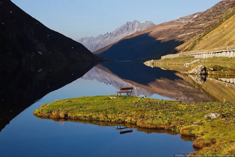 Pas Oberalp in Zwitserland. Foto's van Dmitry Chistoprudova 1989_14