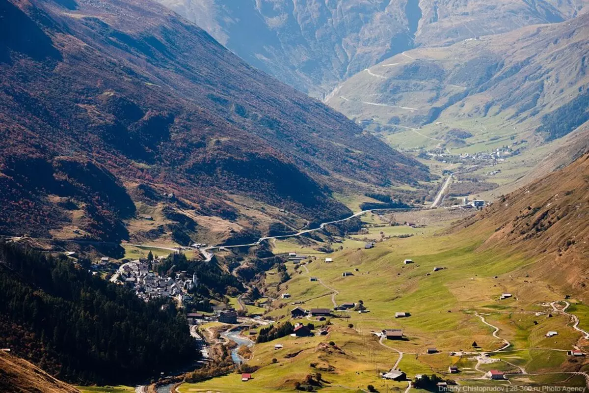 Passe oberalp na Suíça. Fotos de Dmitry Chistoprudova 1989_26