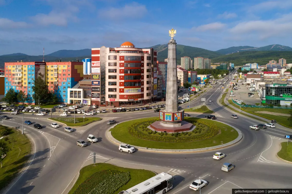 Yuzhno-Sakhalinsk bir yükseklikten - Japon mirası olan bir şehir: Glory Stepanova fotoğrafları 3159_31