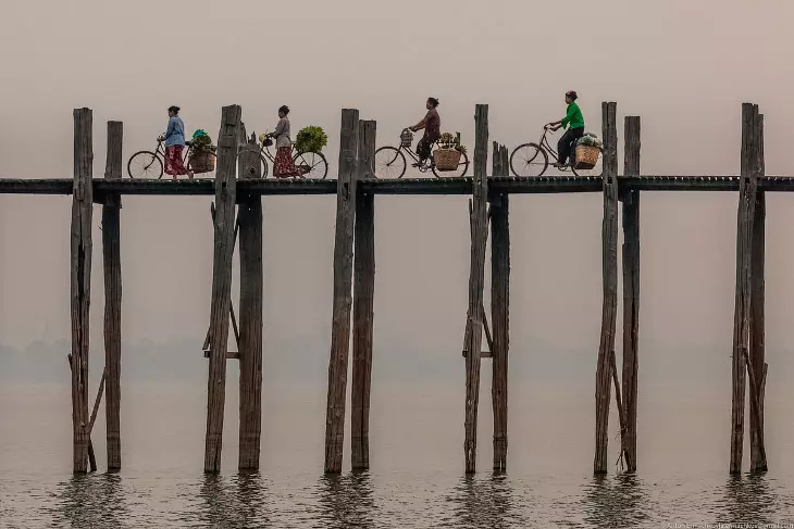 Burma: Ünlü köprü u bein. Fotoğraflar Anton Yermachkova 3360_1