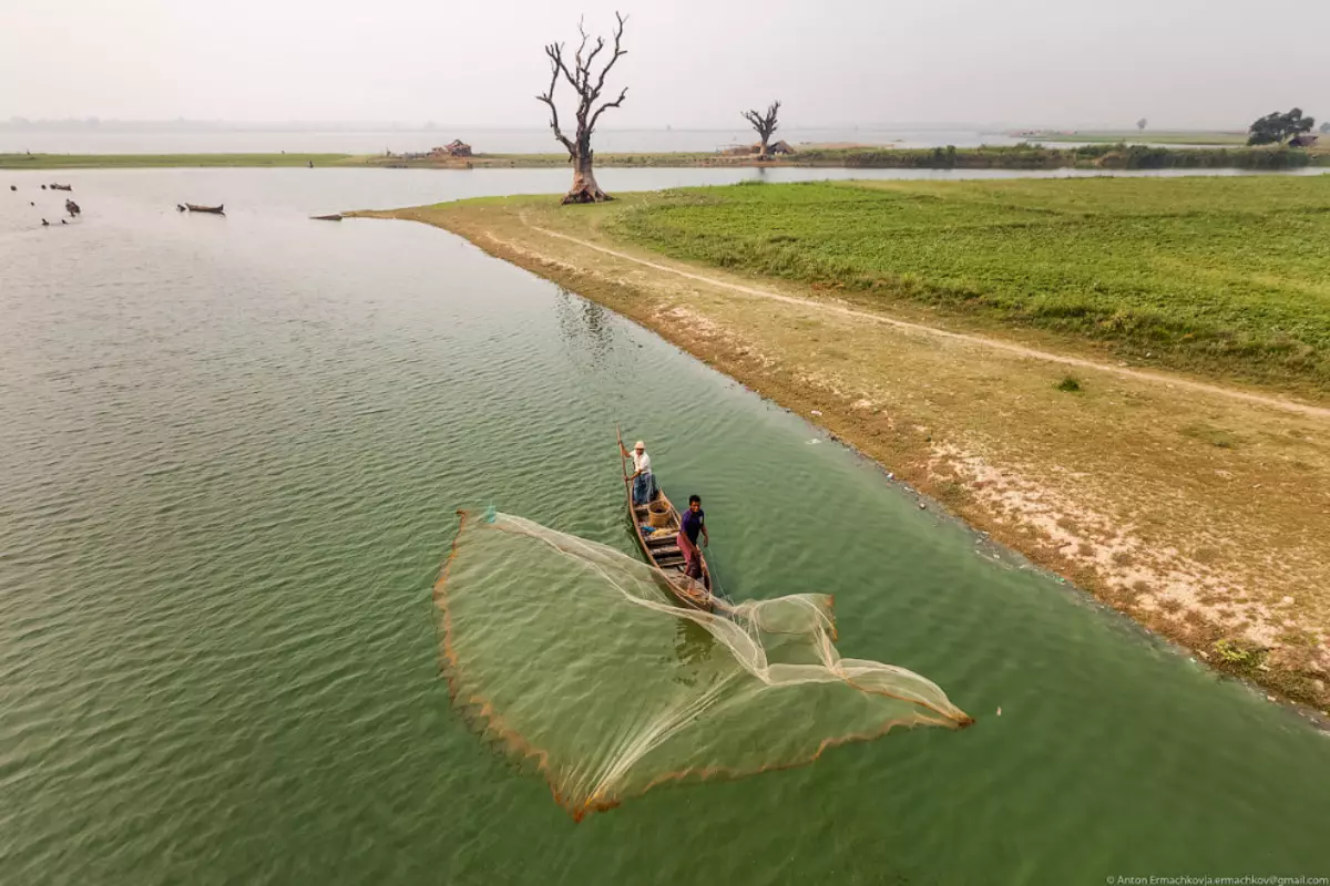 Burma: Ünlü köprü u bein. Fotoğraflar Anton Yermachkova 3360_13