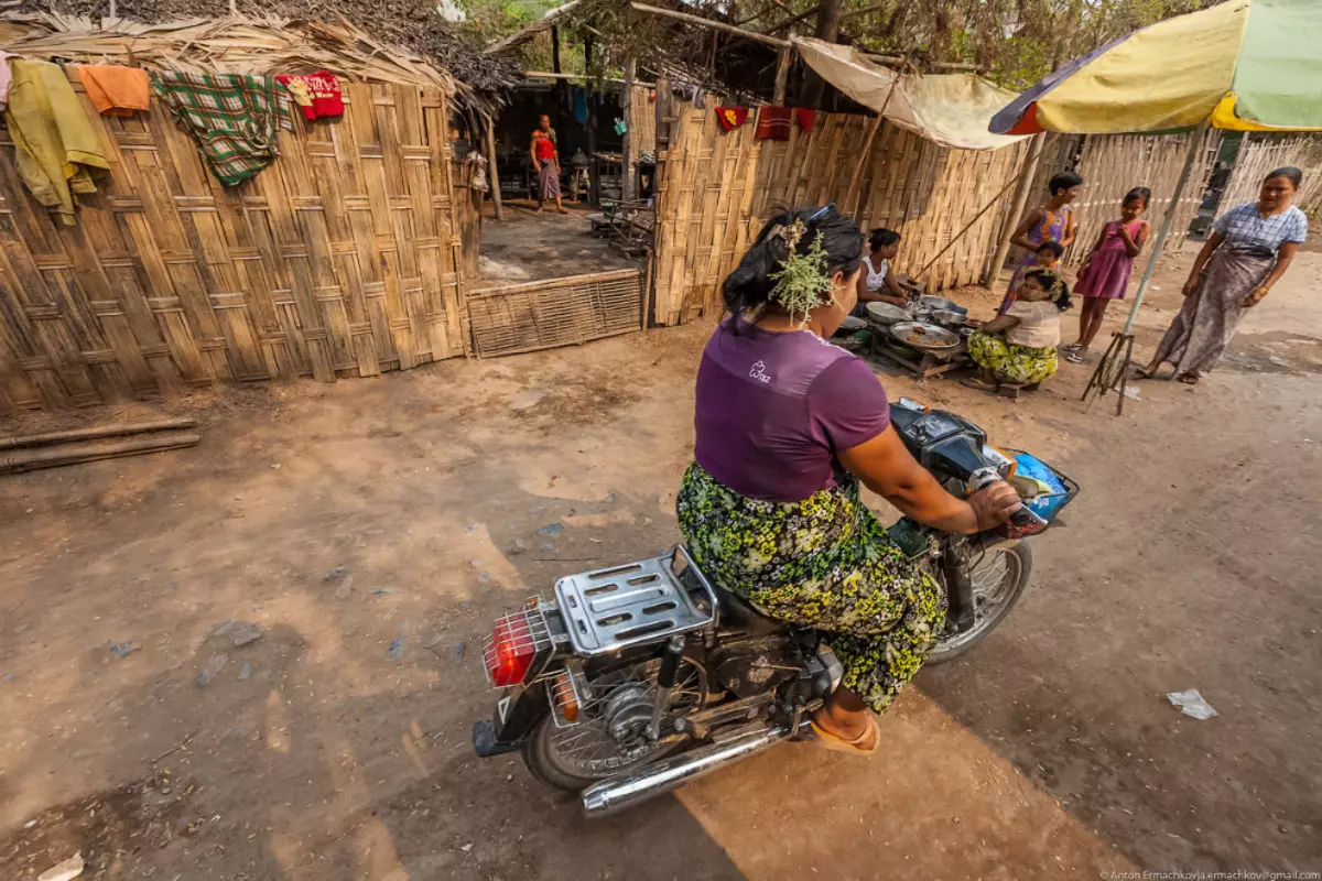 Burma: jembatan sing misuwur u bein. Foto Anton Yermachkova 3360_19