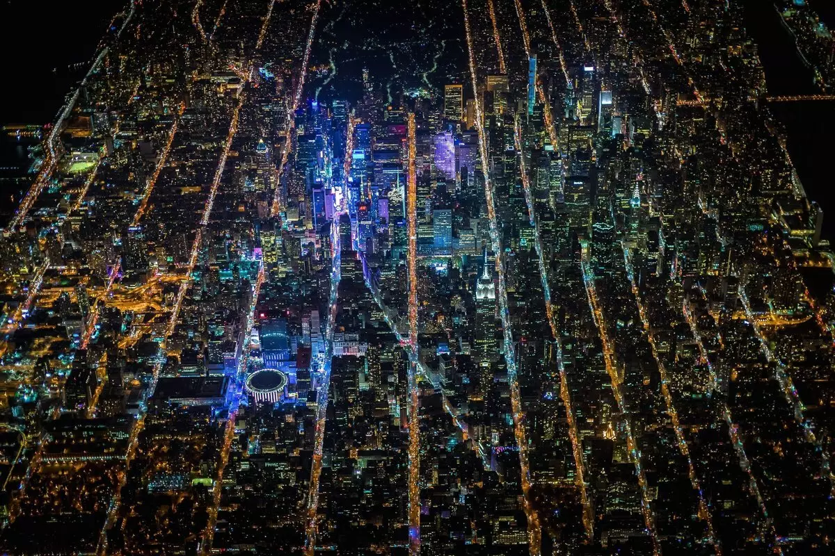 Bilder av New York med en två kilometer höjd