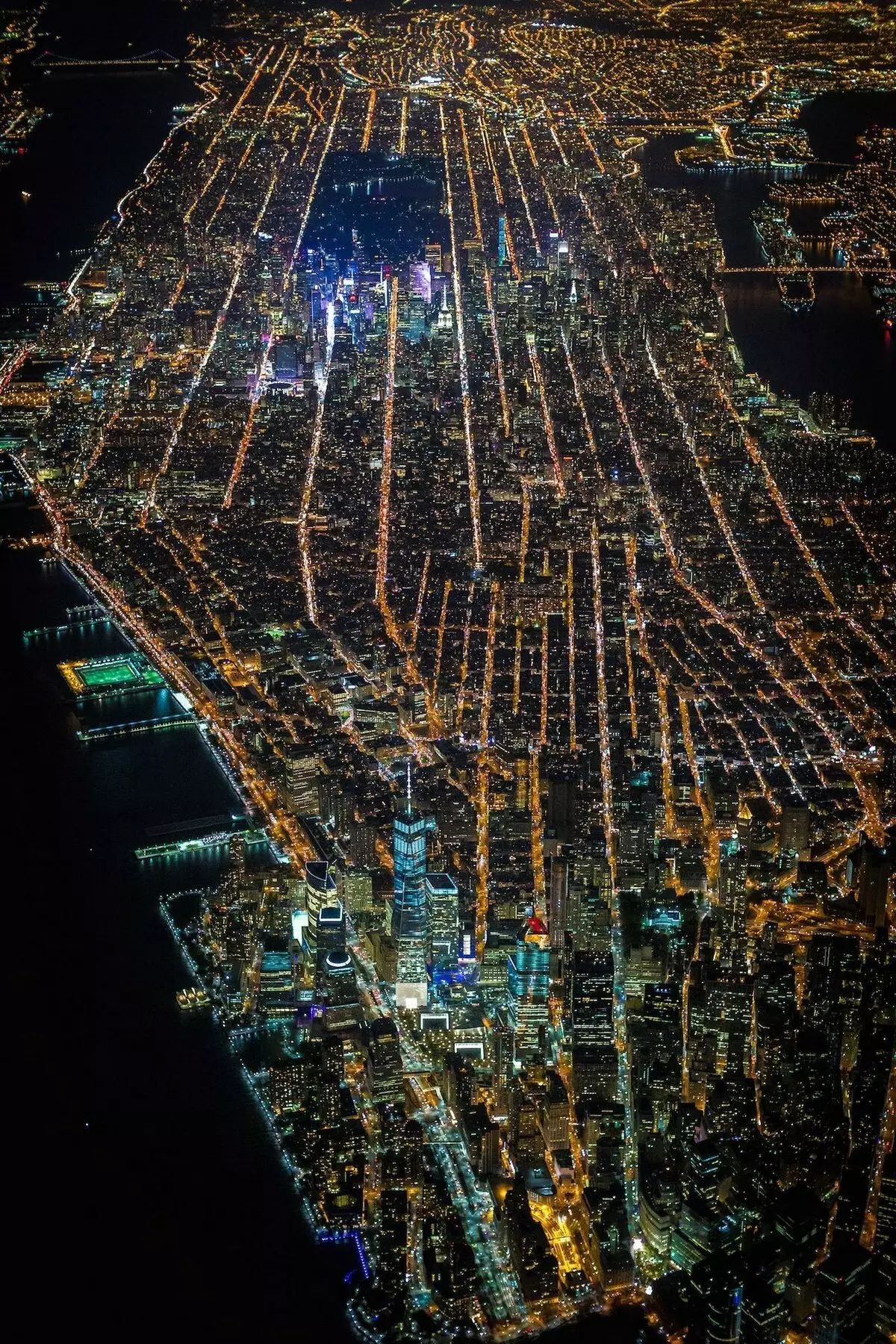 Foto's van New York met een hoogte van twee kilometer