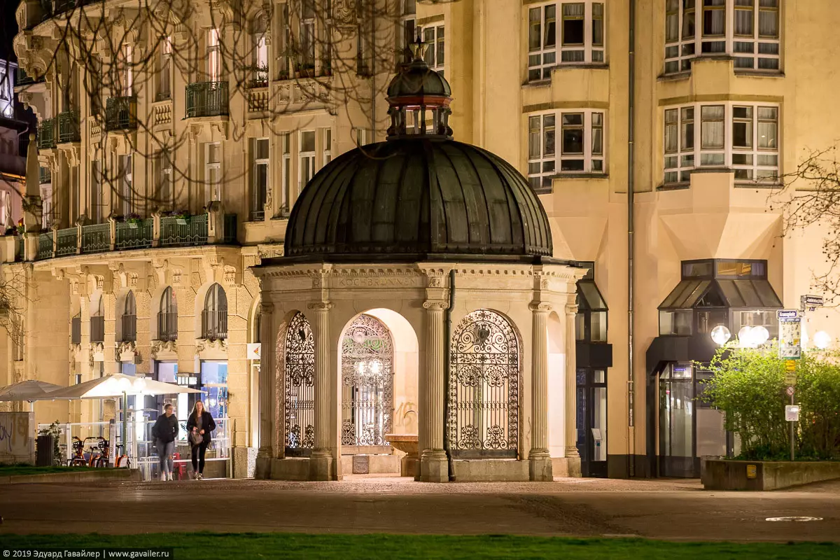 Hus med mineralvand i Wiesbaden