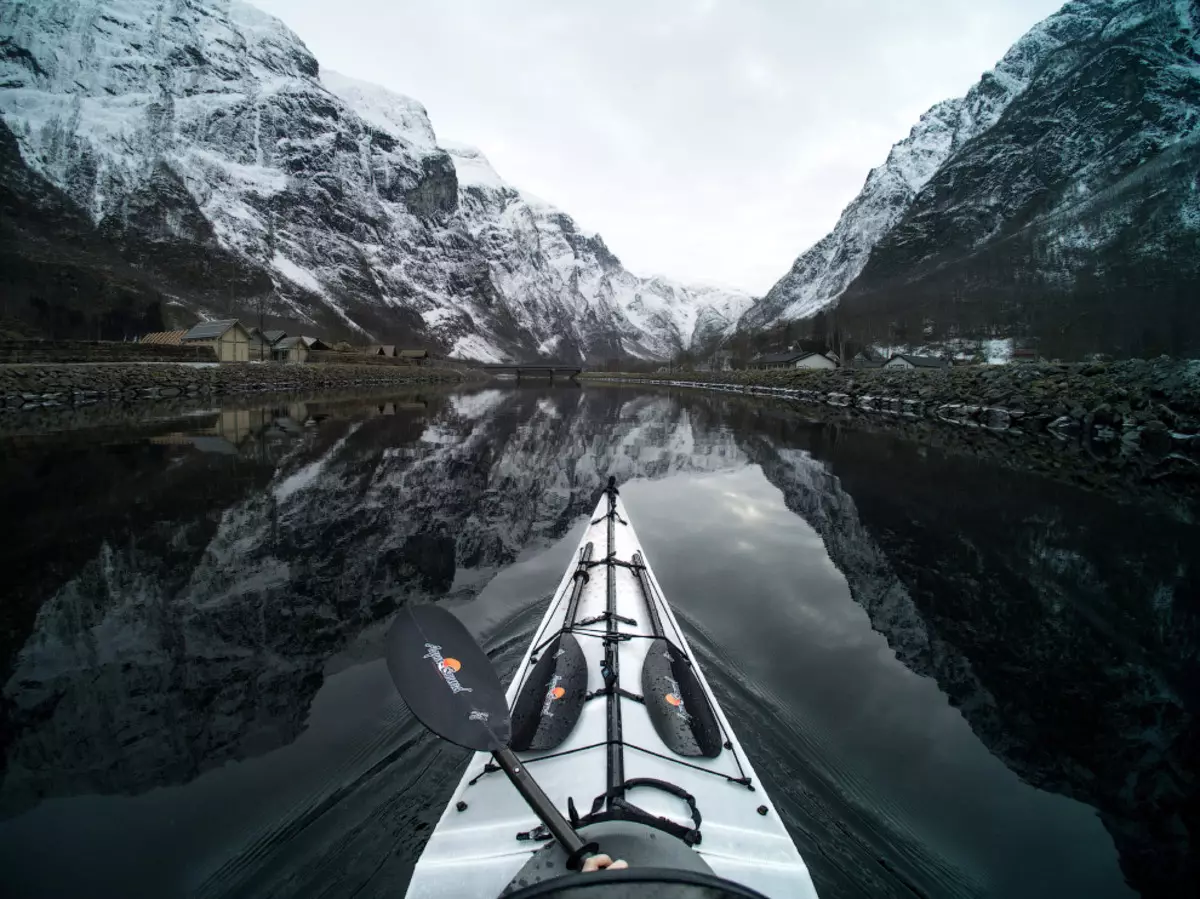 Sawir ka qaadista Kayak on fjords of Norwey 5020_13