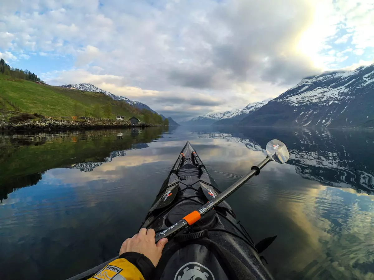 Sawir ka qaadista Kayak on fjords of Norwey 5020_5