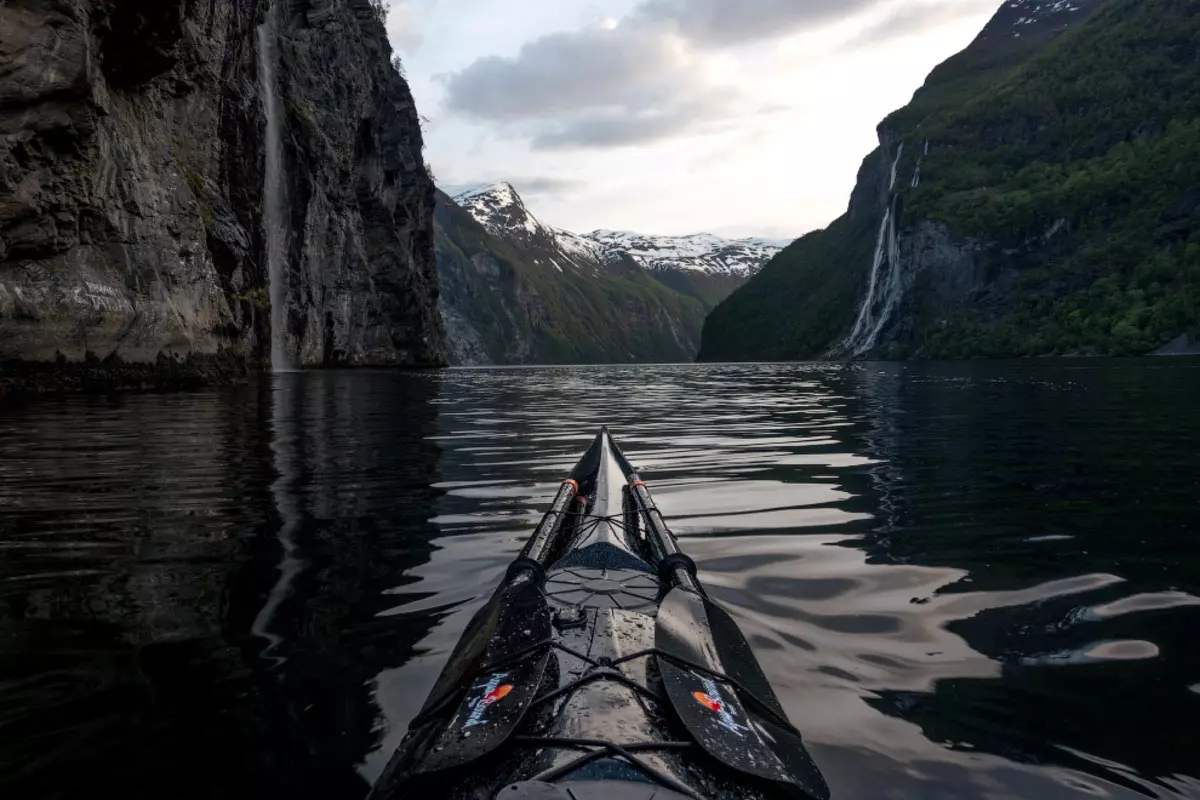 Sawir ka qaadista Kayak on fjords of Norwey 5020_8