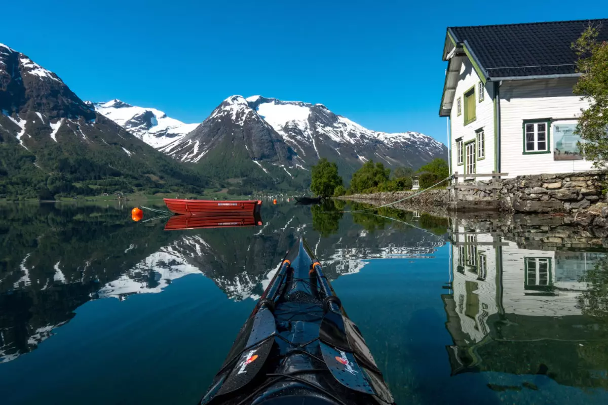 Sawir ka qaadista Kayak on fjords of Norwey 5020_9