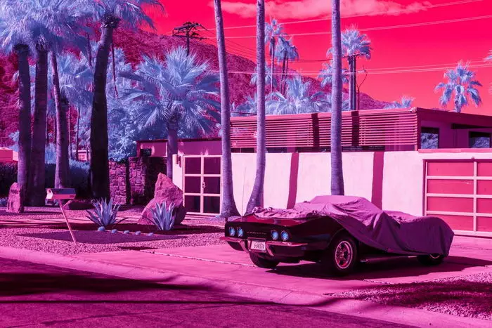 Dunia dalam kacamata merah muda! Palm Springs In Infrared Pictures Kate Ballis (Kate Ballis) 6160_2