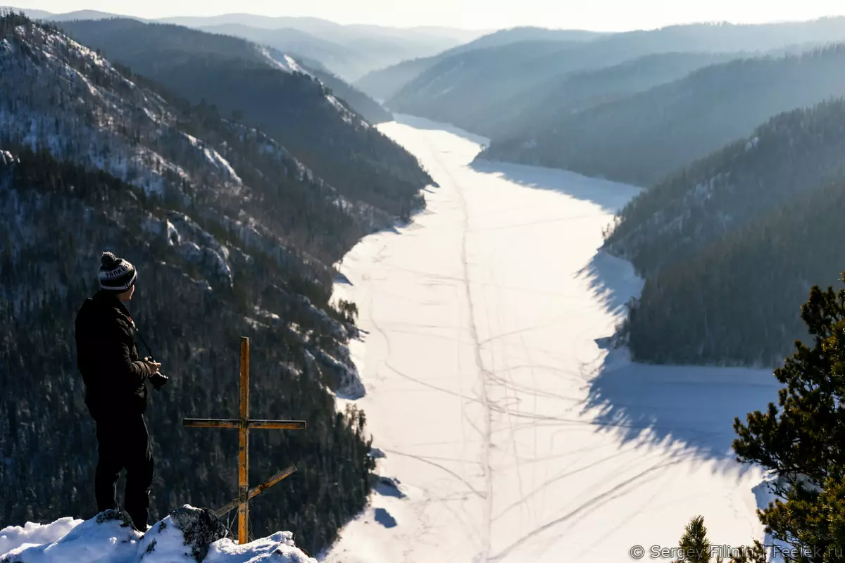 Cea mai bună punte de observare a Mării Krasnoyarsk este partea de sus a dintelui de munte Kozyrevsky. Fotograf sergey filino. 6410_13