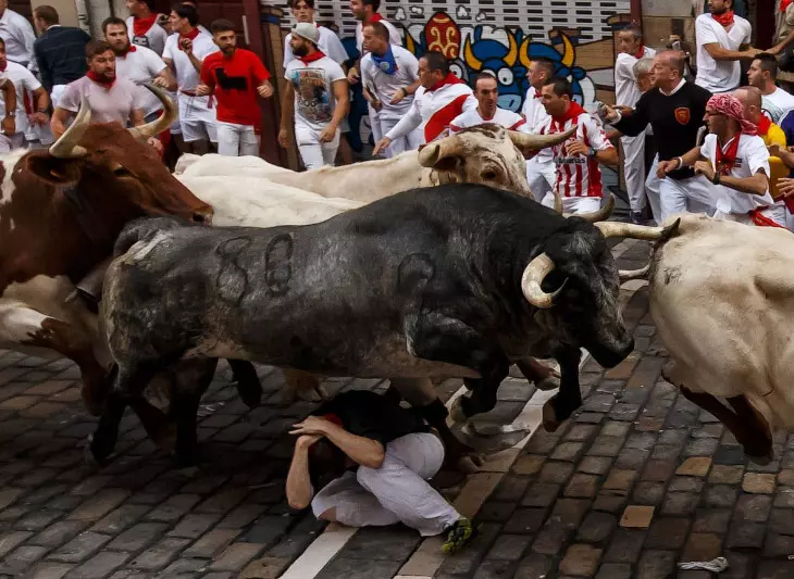 Kwakunjani ukugijima kwezinkunzi ku-Spanish Pamplona 2017;) 7731_1