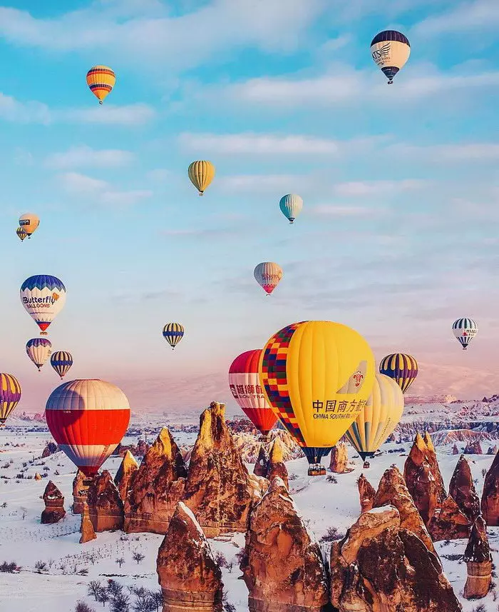 Mountiya, Sun û Balloon ... Bedewiya Cappadocia di wêneyên Christina Makeeva 8214_19