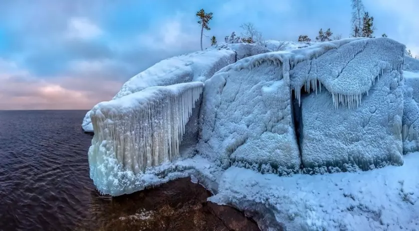 ความงามที่เป็นเอกลักษณ์ของ Ladoga ฤดูหนาวในเลนส์ของ Fedor Lashkov 8686_10