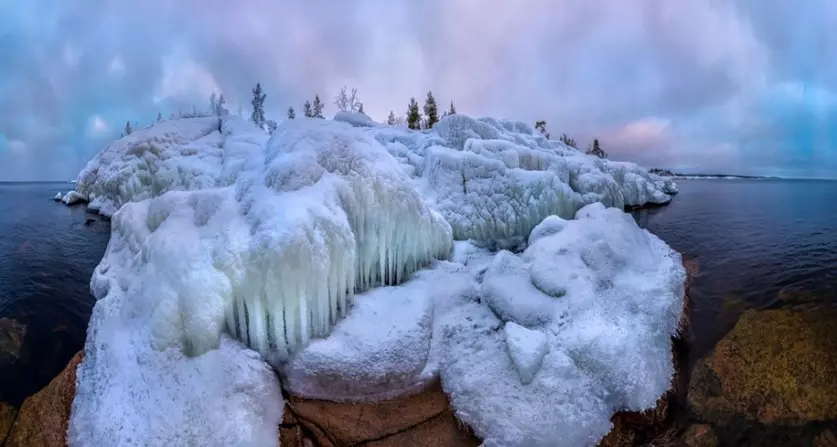 ความงามที่เป็นเอกลักษณ์ของ Ladoga ฤดูหนาวในเลนส์ของ Fedor Lashkov 8686_11