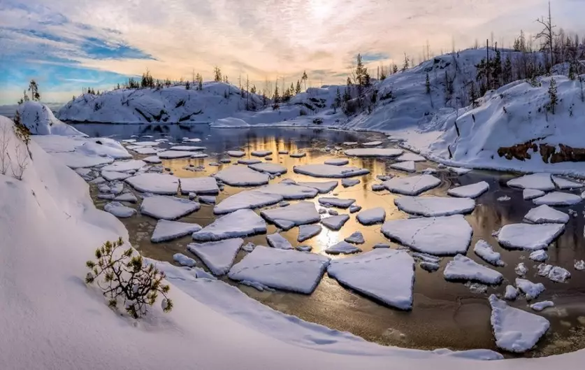 ความงามที่เป็นเอกลักษณ์ของ Ladoga ฤดูหนาวในเลนส์ของ Fedor Lashkov 8686_15