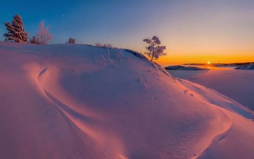 ความงามที่เป็นเอกลักษณ์ของ Ladoga ฤดูหนาวในเลนส์ของ Fedor Lashkov 8686_20