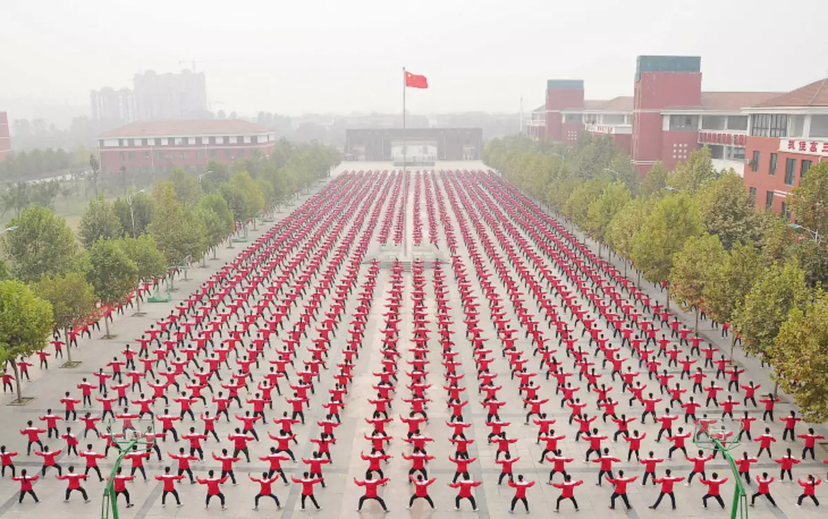 HD China Crowd World Crowd Art Kinerja Militer Realitas