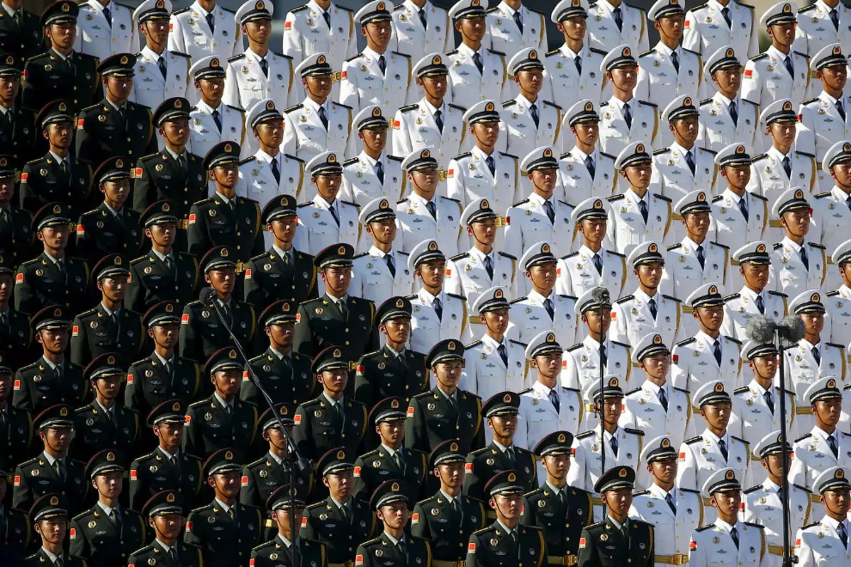 HD China Crowd World Crowd Art Kinerja Militer Realitas