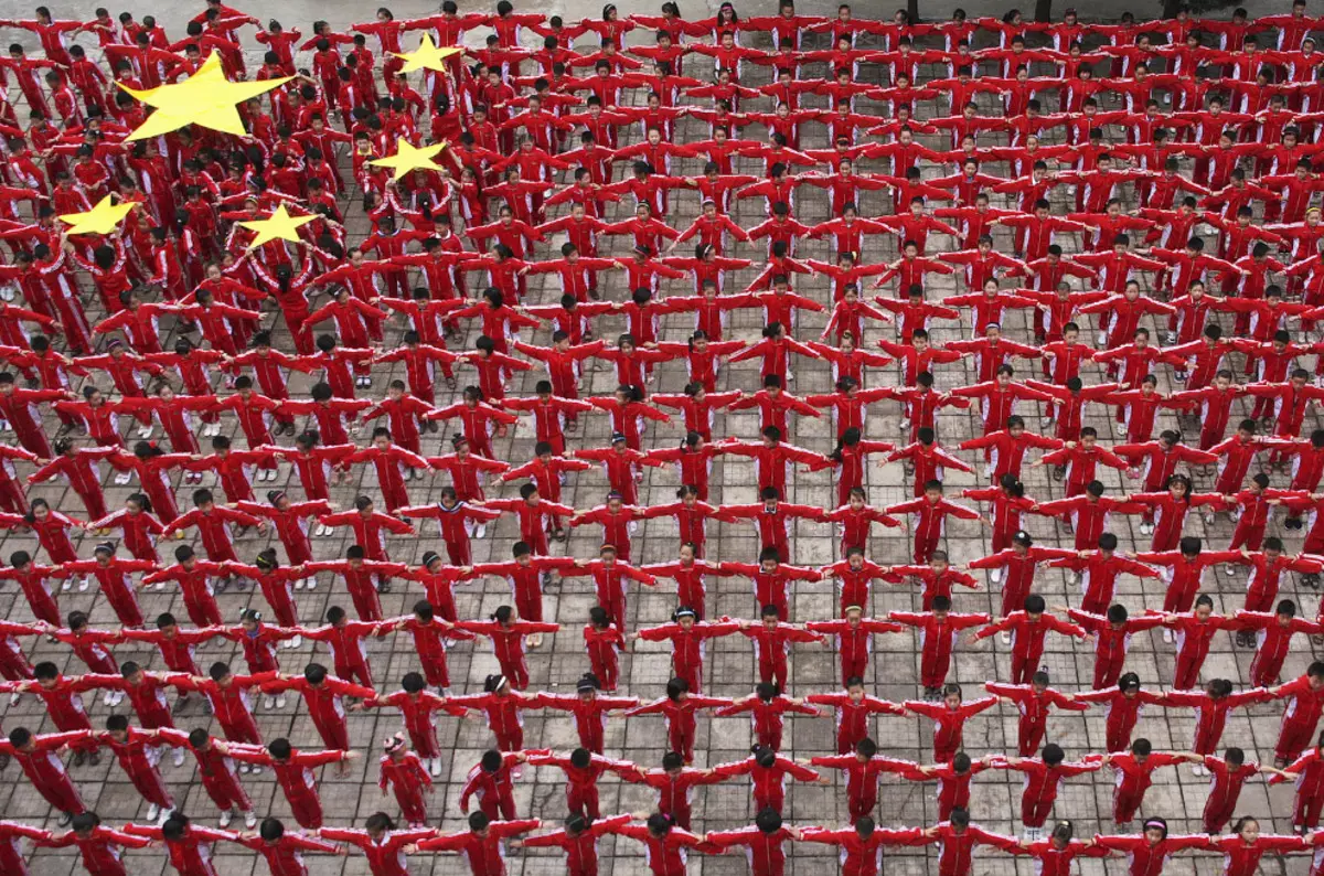 HD China Crowd World Crowd Art Kinerja Militer Realitas